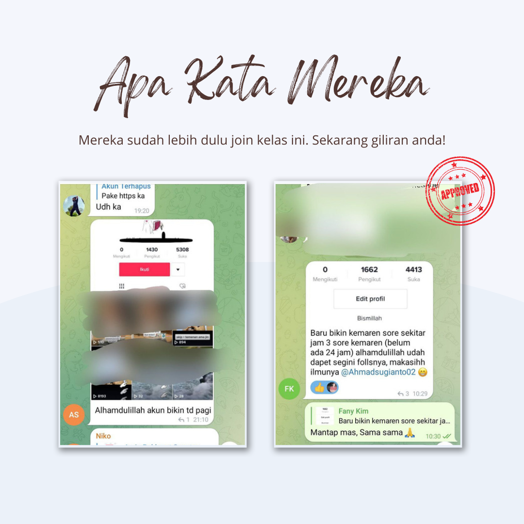 KELAS TERNAK AKUN TIKTOK – Cuan Kreatif
